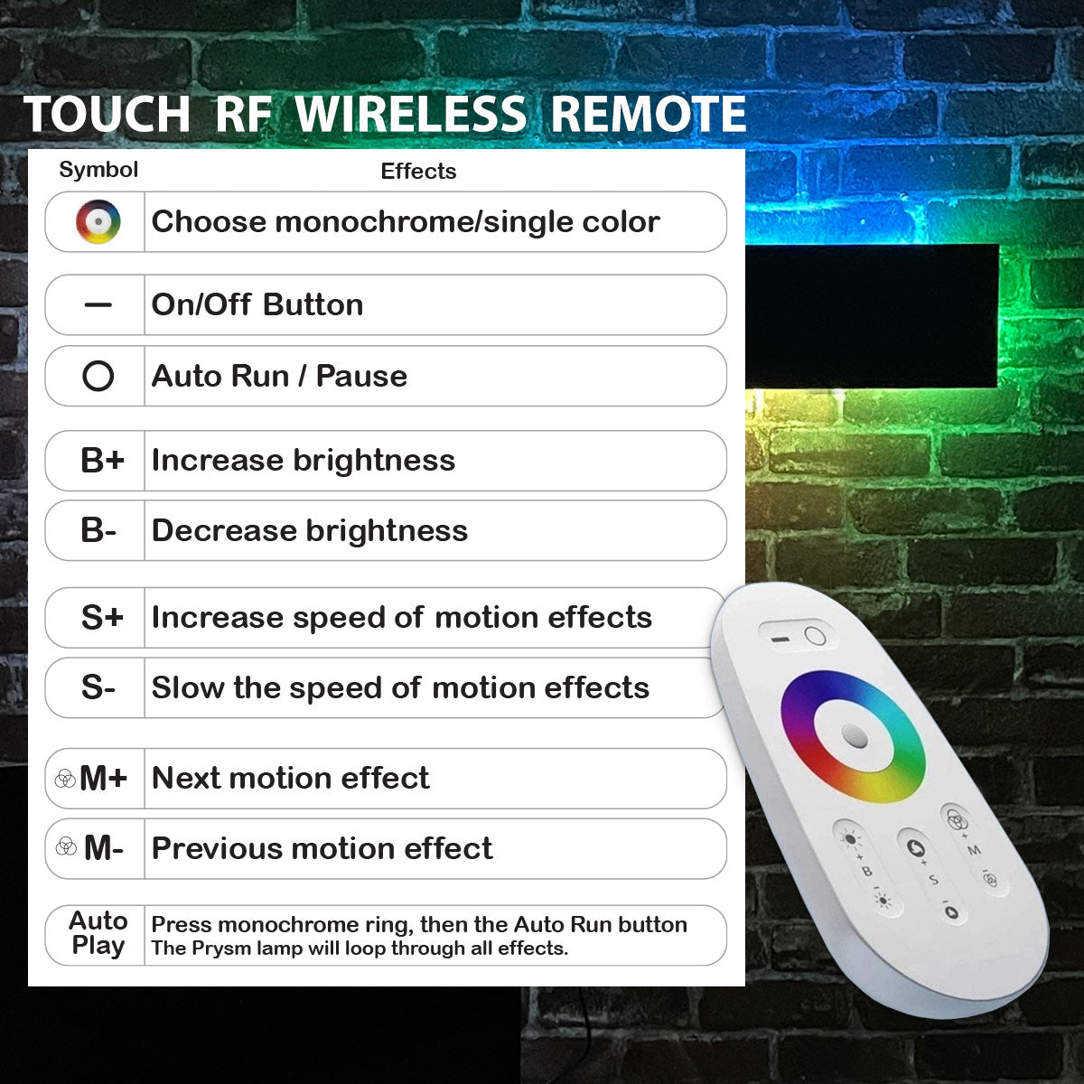 The Prysm™ Electra RGB Wall Lamp - LED Color Changing Lamp - LED Light ...